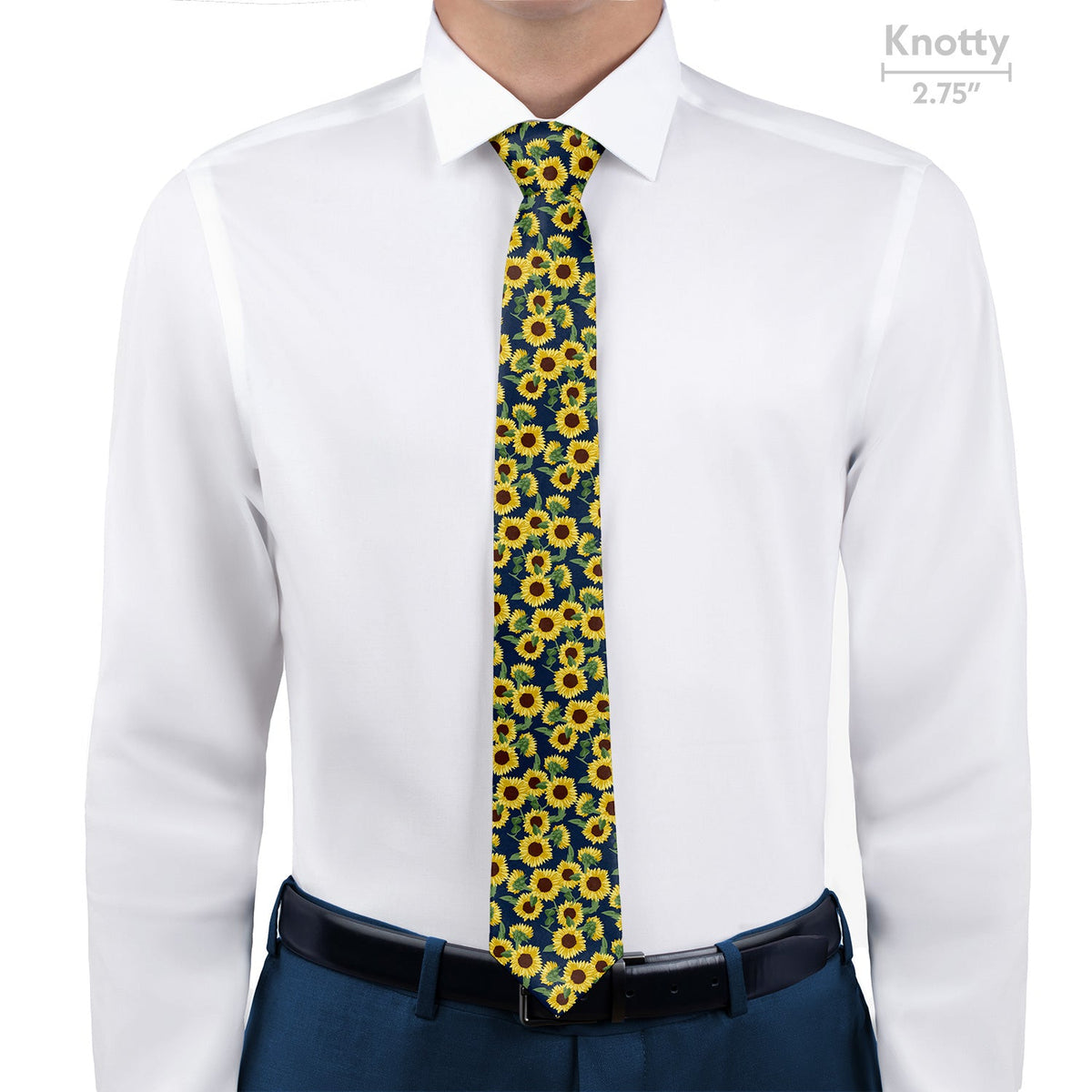 Sunflower Floral Necktie | Skinny, Knotty, Classic Widths
