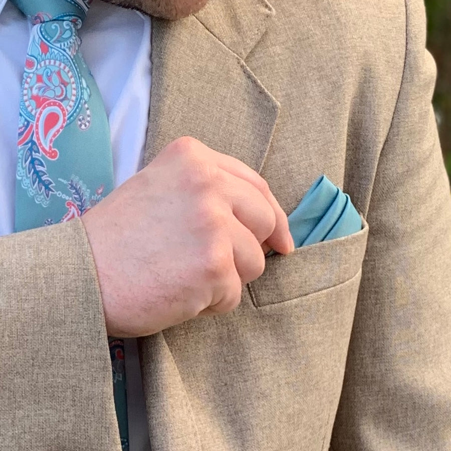 Palm Leaves Pocket Square - Knotty Tie Co.