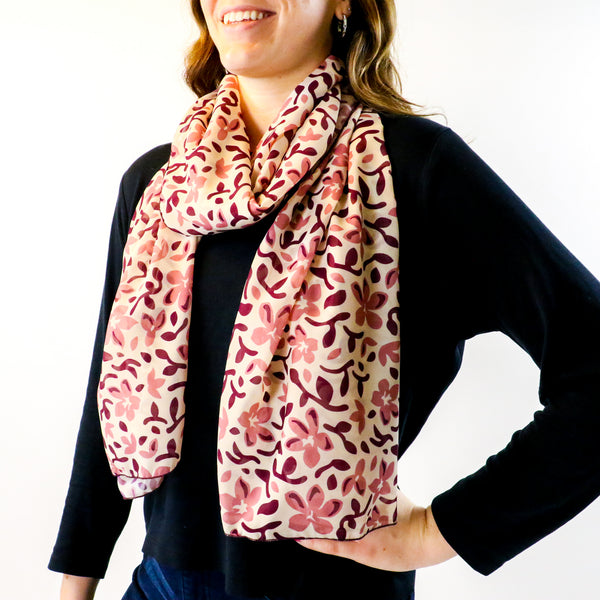 Luke Floral Rectangle Scarf - Knotty Tie Co.