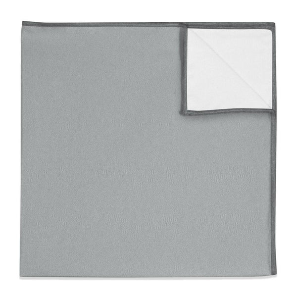 Solid KT Gray Pocket Square - Knotty Tie Co.